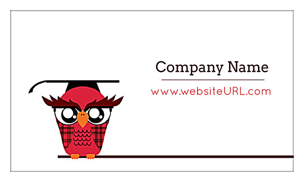 Print Custom Business Cards with Our Classroom Owl Template