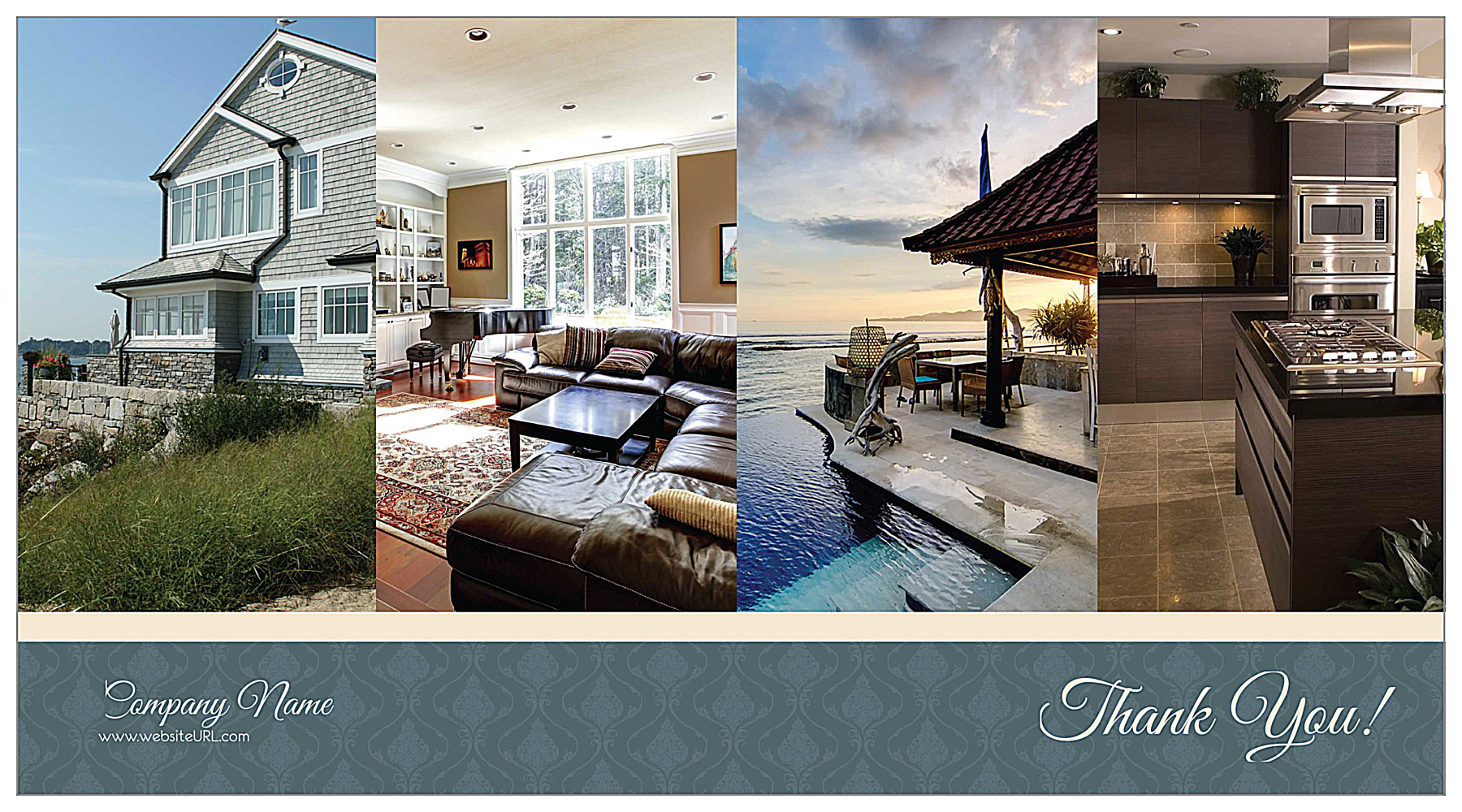 Print Postcards with our Four Panel Photo Design Template