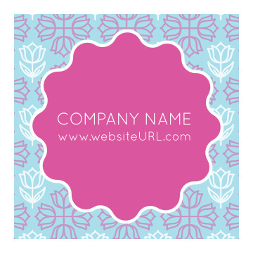 Personalize Our Floral Circle Sticker Design Template